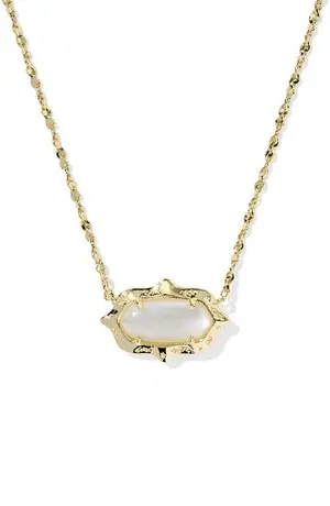 Kendra Scott Elisa Scallop Pendant Necklace - Gold Ivory Mother Of Pearl