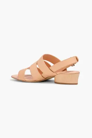 FERRAGAMO Trezze 30 Leather Slingback Sandals - Peach