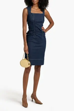 Sportmax Ruched Denim Dress