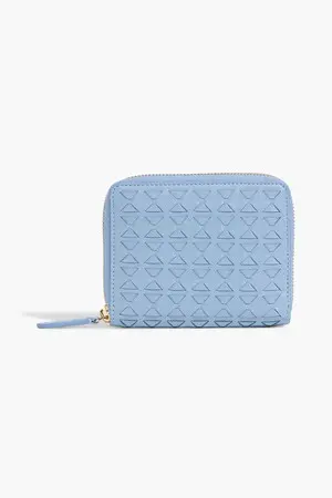 SERAPIAN Mosaico Woven Leather Wallet - Light Blue