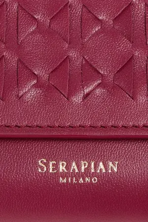 SERAPIAN Mosaico Woven Leather Continental Wallet