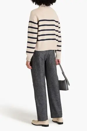 Brunello Cucinelli Striped Cashmere Turtleneck Sweater