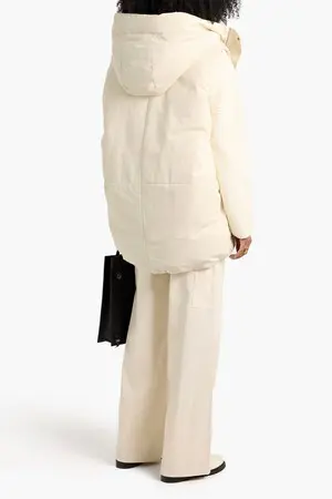 JIL SANDER Quilted Shell Hooded Down Vest