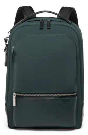Tumi Leather-trimmed Backpack - Deep Pine