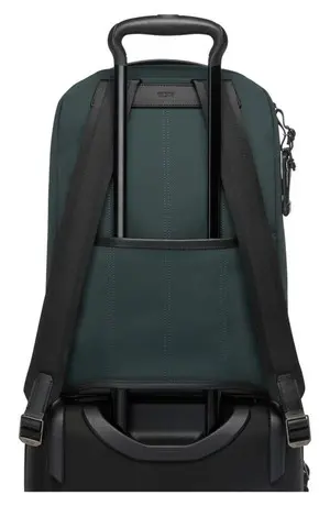 Tumi Leather-trimmed Backpack - Deep Pine