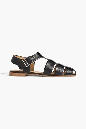 Gabriela Hearst Lynn Pebbled-leather Sandals - Black