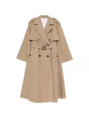 Max Mara Belted Double-breasted Coat - Neutrals