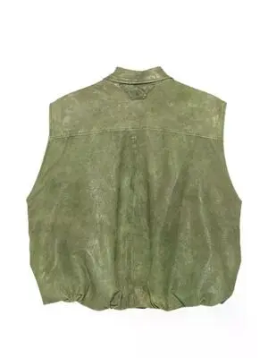 SALVATORE SANTORO Leather Gillet - Green