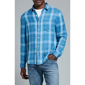 Men's Indigo Plaid Shirts