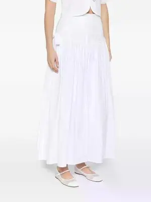 Sandro Maxi Poplin Skirt With Ties