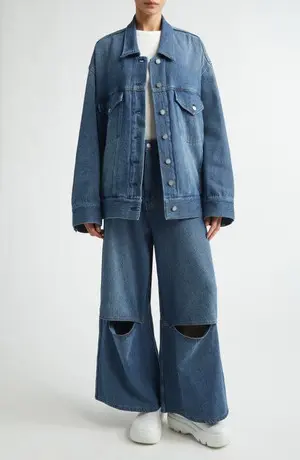 MELITTA BAUMEISTER Cutout Wide-leg Jeans