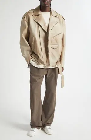 GOLDEN GOOSE Gender Inclusive Leather Biker Jacket