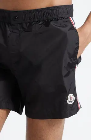 Moncler Boxer Mare Swim Shorts - Black