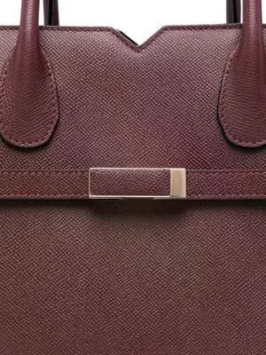 VALEXTRA Rectangle Leather Tote - Red