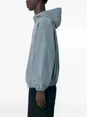 Miu Miu Hooded Check Jacket