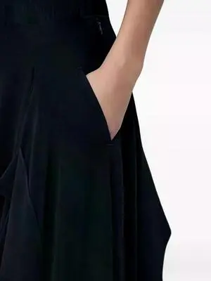Yohji Yamamoto Panelled Flared Midi Skirt