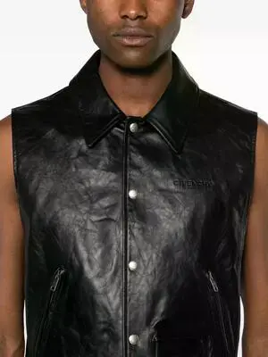 Givenchy Press-stud Leather Gilet