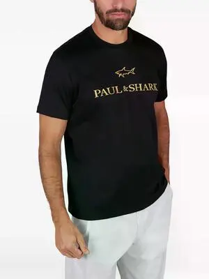 Paul & Shark Embroidered-logo T-shirt - Black