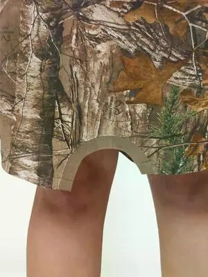 GINA CORRIERI Camo-print Layered Midi Skirt