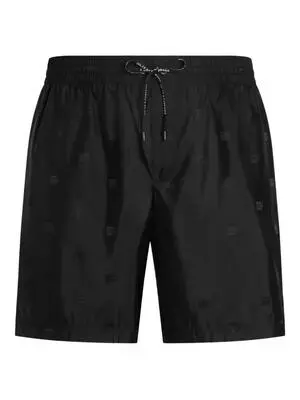 Dolce & Gabbana Logo-pattern Swim Shorts - Black