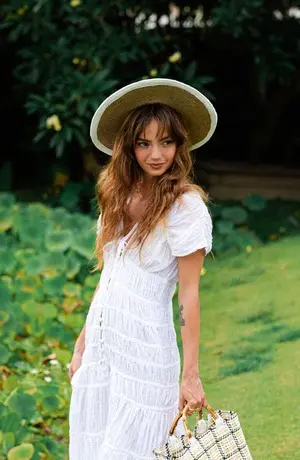 BRUNNA.CO Loretta Linen Jute Boater Hat