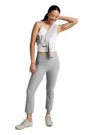 Beyond Yoga Spacedye Pintuck Kick Flare Pants - Silver Mist