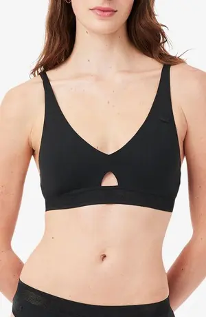 Lacoste Cutout Wireless Microfiber Bra Black