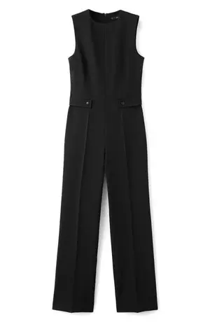 Mango Sleeveless Straight-leg Jumpsuit - Black