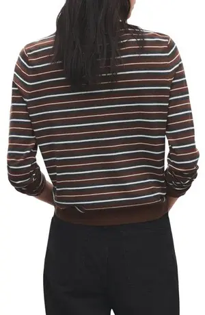 Mango Striped Crewneck Sweater