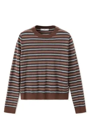 Mango Striped Crewneck Sweater