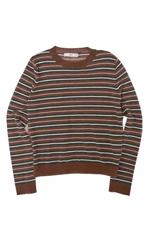 Mango Striped Crewneck Sweater