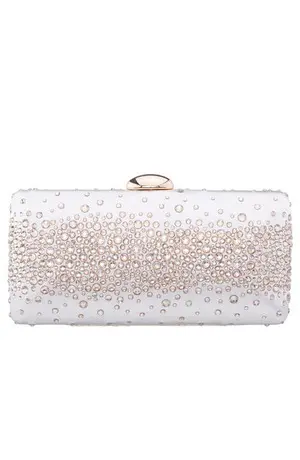 Nina Purity Frame Clutch - Ivory