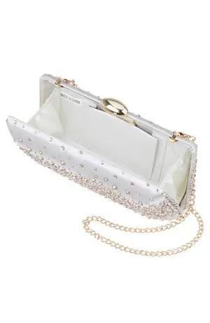 Nina Purity Frame Clutch - Ivory