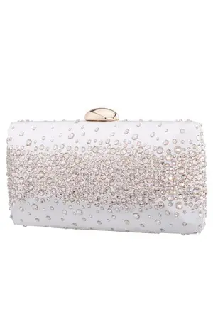 Nina Purity Frame Clutch - Ivory