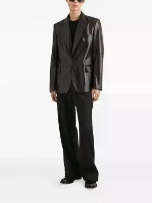 Dolce & Gabbana Buttoned Leather Blazer