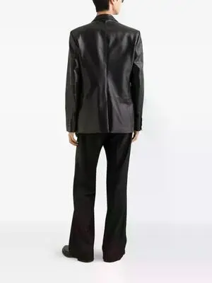 Dolce & Gabbana Buttoned Leather Blazer