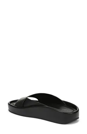 Naturalizer Asymmetric Leather Sandals - Black