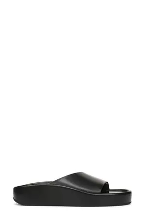 Naturalizer Asymmetric Leather Sandals - Black