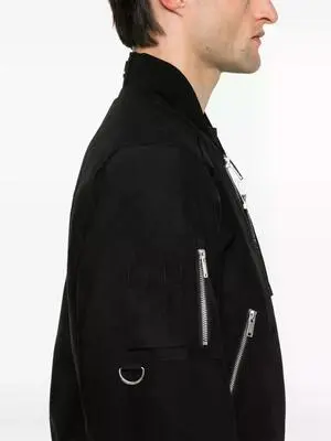 Moose Knuckles Logo-detail Bomber Jacket - Black