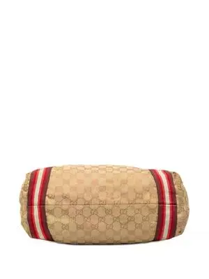 Gucci Gg Canvas Web Tote Bag - Brown