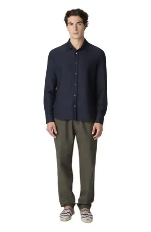Missoni Cotton Jacquard Shirt With Tone-on-tone Zigzag Pattern - Blue