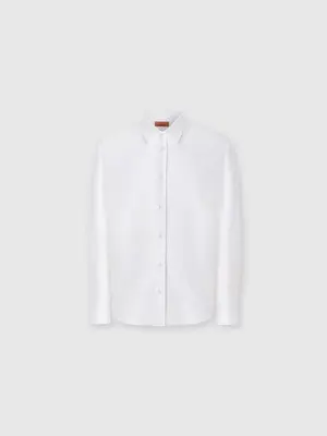 Missoni Cotton Jacquard Shirt With Tone-on-tone Zigzag Pattern - White