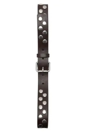 Mango Studded Faux Leather Belt