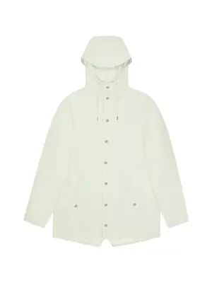 Rains Buttoned Hooded Jacket - Neutrals
