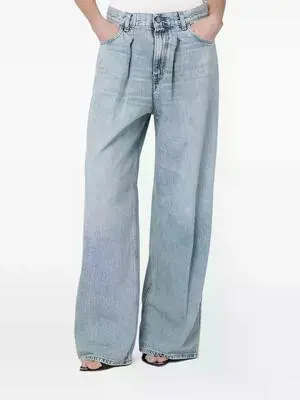 HAIKURE Whiskering-effect Five-pocket Jeans