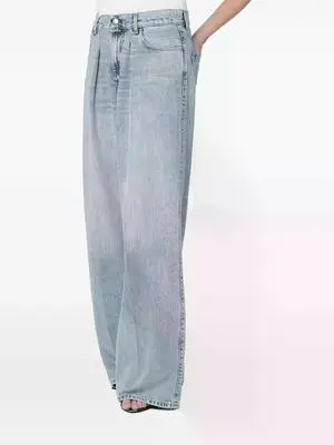 HAIKURE Whiskering-effect Five-pocket Jeans