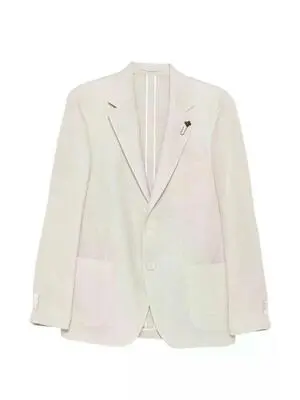 LARDINI Patch-pocket Blazer - Neutrals