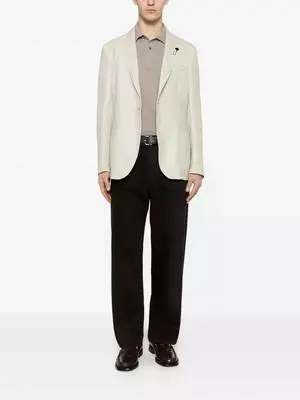 LARDINI Patch-pocket Blazer - Neutrals