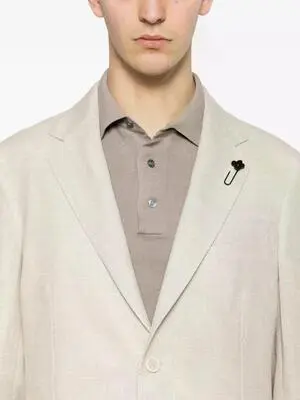 LARDINI Patch-pocket Blazer - Neutrals