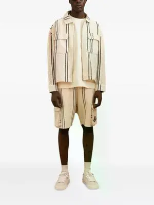 ONLY THE BLIND Striped Cargo Shorts
